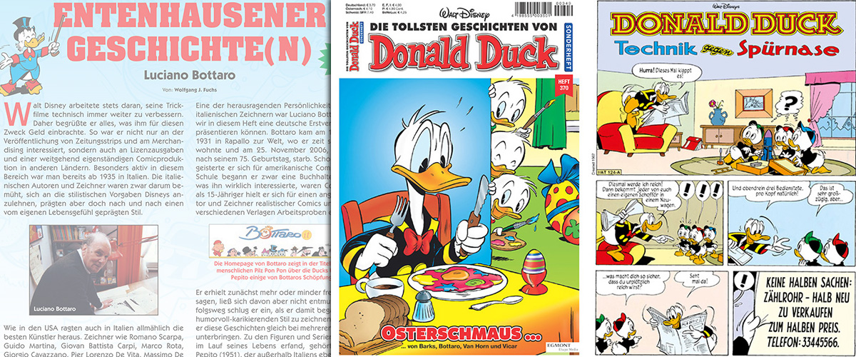 Bottaro su Donald Duck Sonderheft - Luciano Bottaro cartoonist